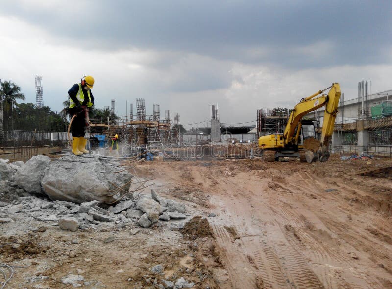 Construction Site in Progress during Daytime. Editorial Image - Image ...
