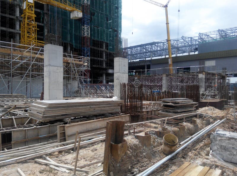 Construction Site in Progress during the Daytime. Editorial Photography ...