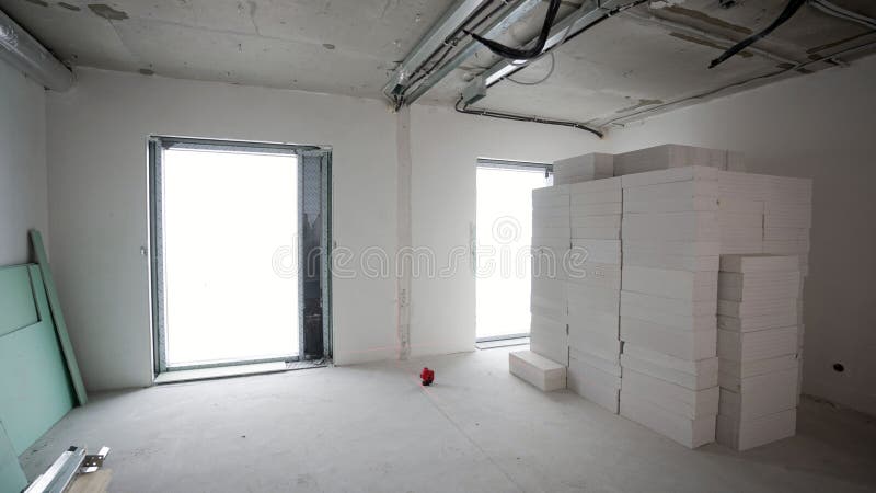 Construction Site Progress: Observing Changes in a Room Over Time Stock Photo - Image of ...