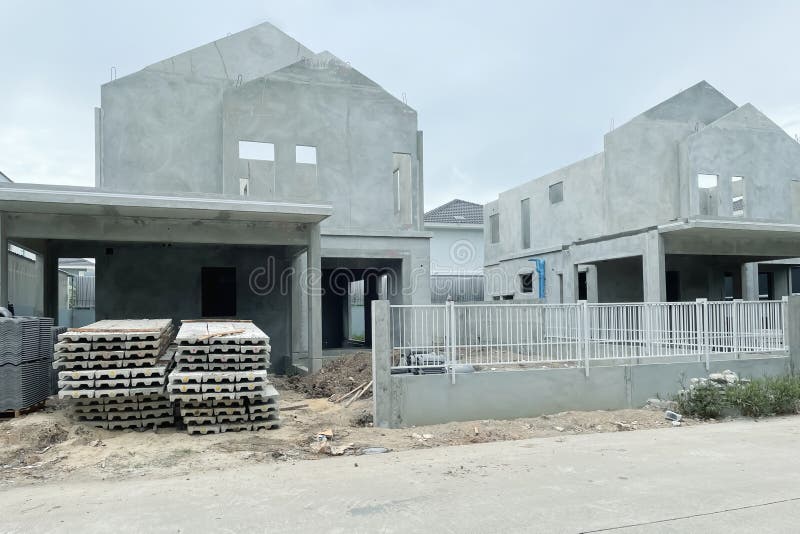 Construction Site of Property Real Estate Development Show Precast ...