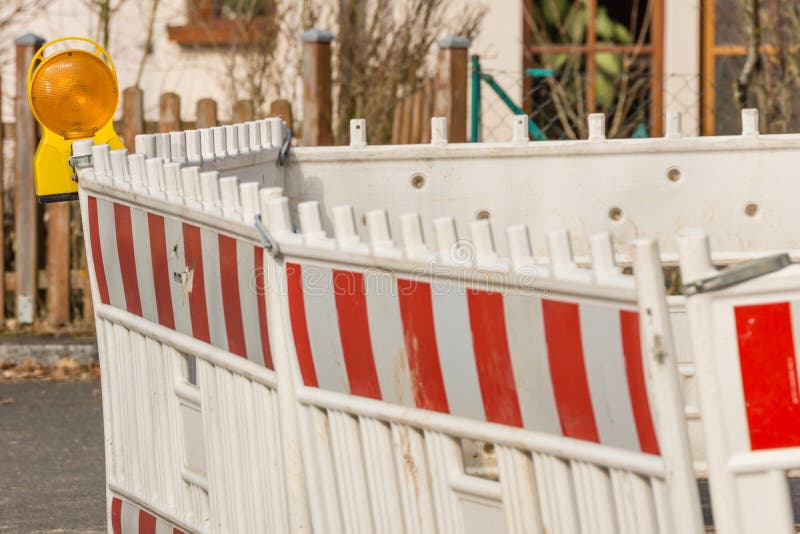 Construction Site Protection Stock Photo - Image of barrier, barricade ...
