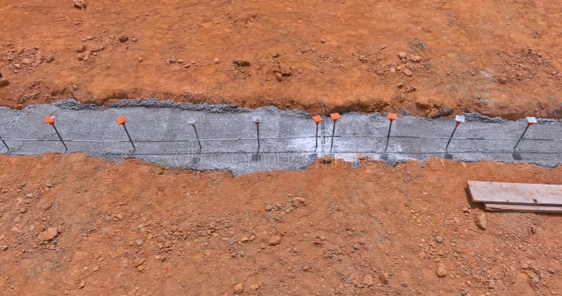 The Construction of a Strip Foundation Reinforcement Frame for a ...