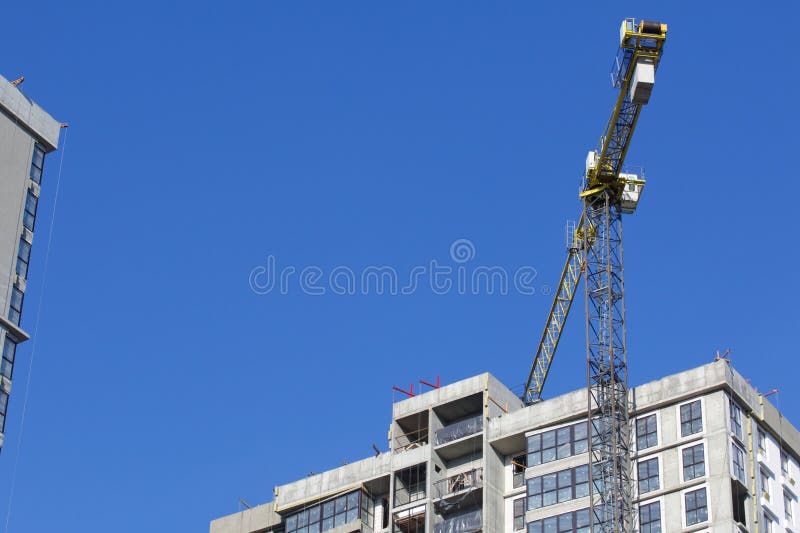 Construction Site. Reinforced Concrete Frame of a Multi-storey Building ...