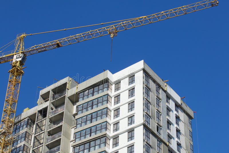Construction Site. Reinforced Concrete Frame of a Multi-storey Building ...