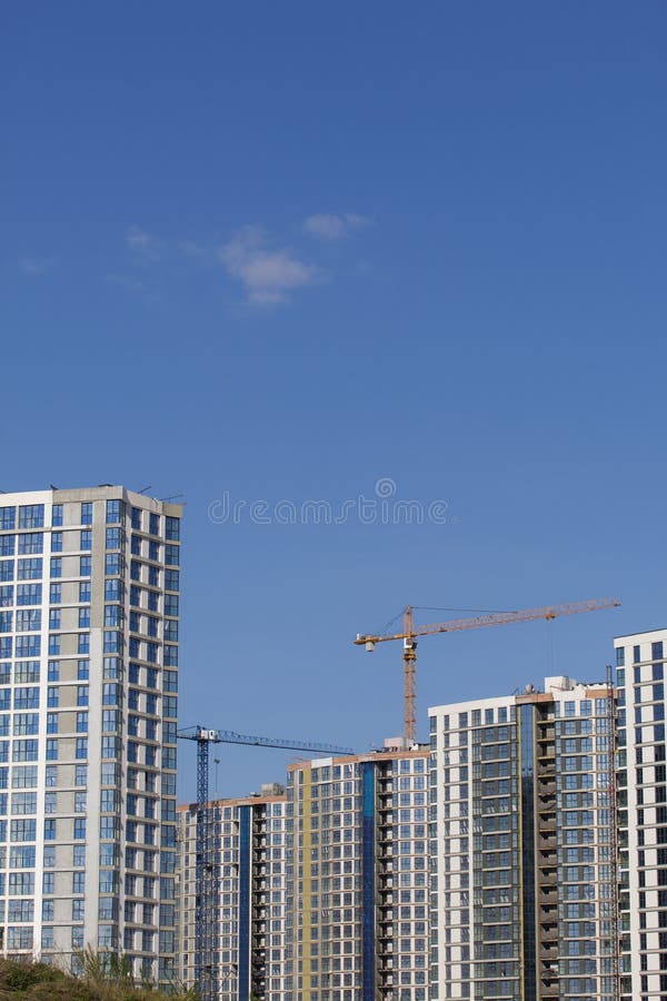 Reinforced Concrete House Frame. Modern High-rise Buildings Made of ...