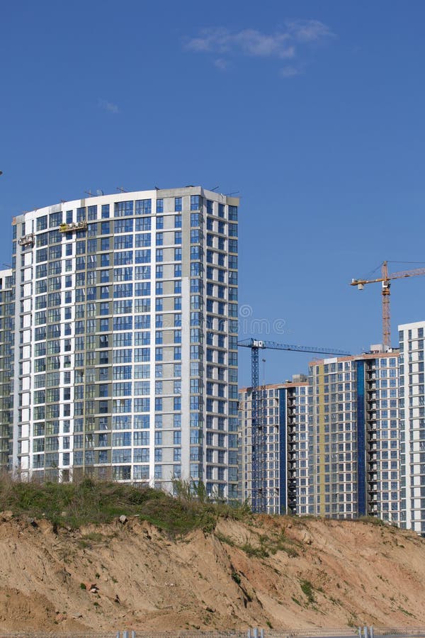 Reinforced Concrete House Frame. Modern High-rise Buildings Made of ...