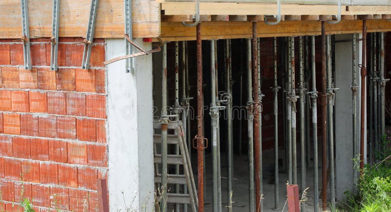 Construction Site during the Construction of a Residential Building and ...