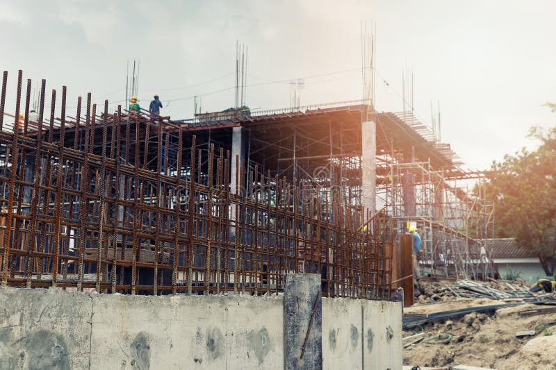 Construction Site or Residential Buildings in Progress Stock Photo ...