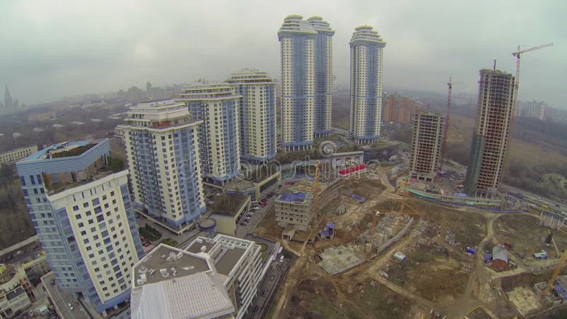 Construction Site of Residential Complex Setun Stock Footage - Video of ...