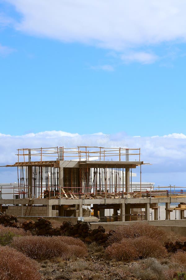 Construction Site of a Residential Detached House with Core Grid after ...