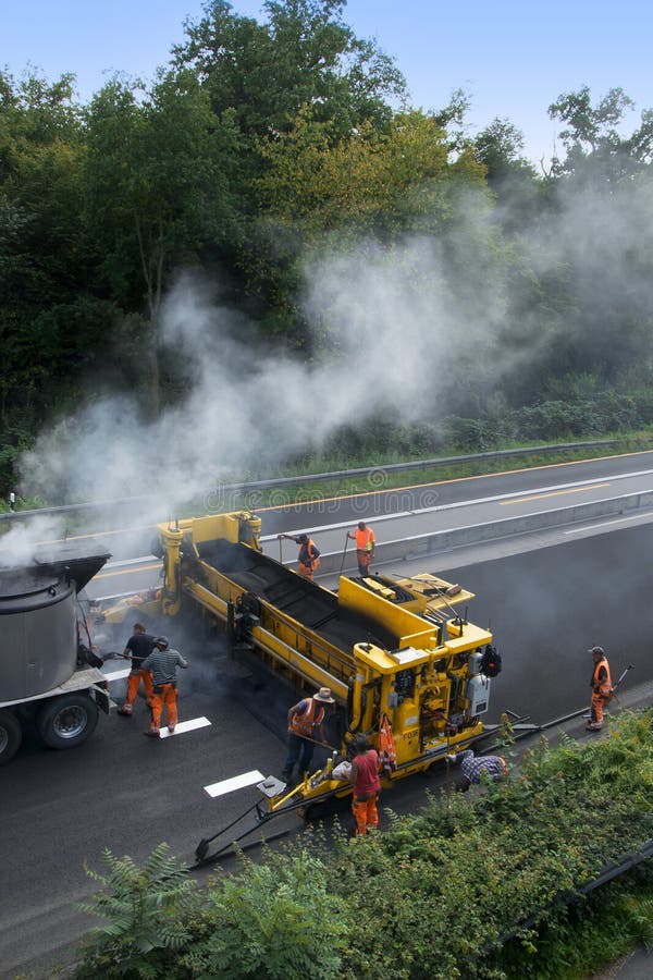 Construction site roadwork editorial photography. Image of gravel ...