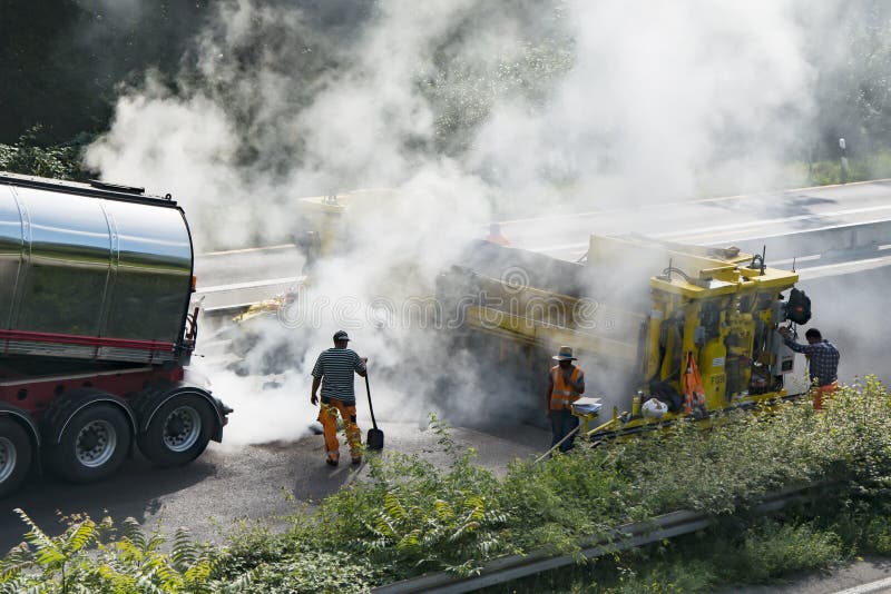 Construction site roadwork editorial photography. Image of outdoor ...
