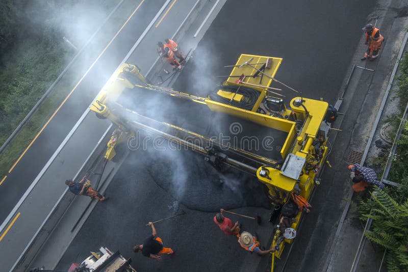 Construction site roadwork editorial stock image. Image of making ...