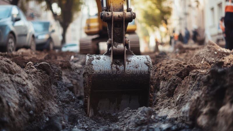 At a Construction Site, Robust Apparatus and Powerful Equipment are in ...