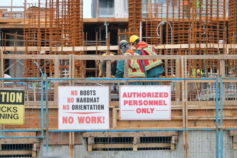 Construction Site Rules and Regulations Editorial Photography - Image ...