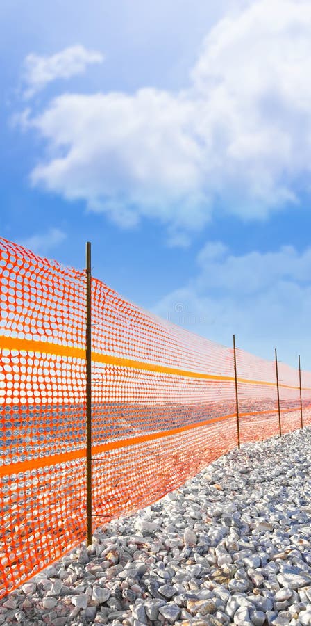 Plastic Safety Grid in Construction Site Areas for the Protection of ...