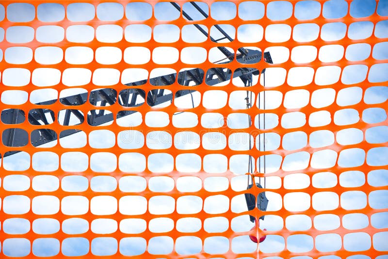 Plastic Safety Grid in Construction Site Areas for the Protection of ...