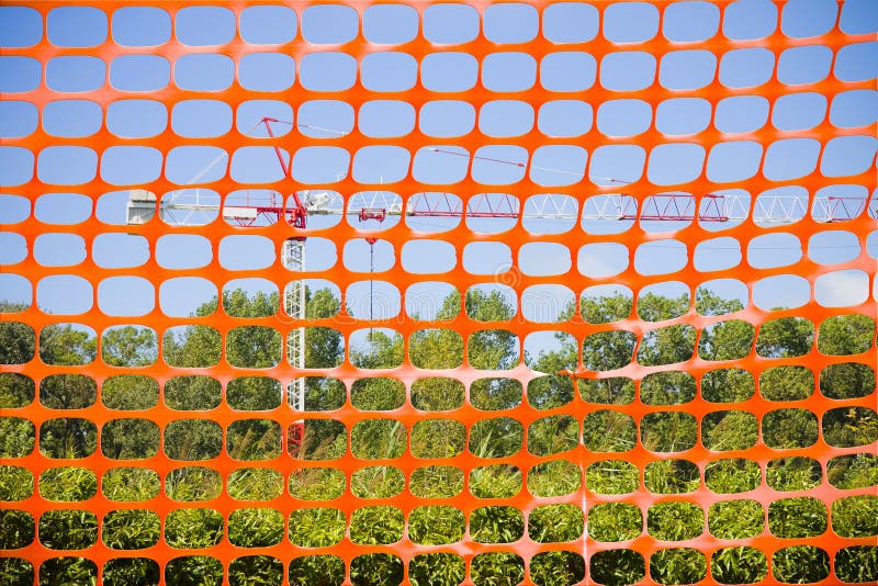 Plastic Safety Grid in Construction Site Areas for the Protection of ...