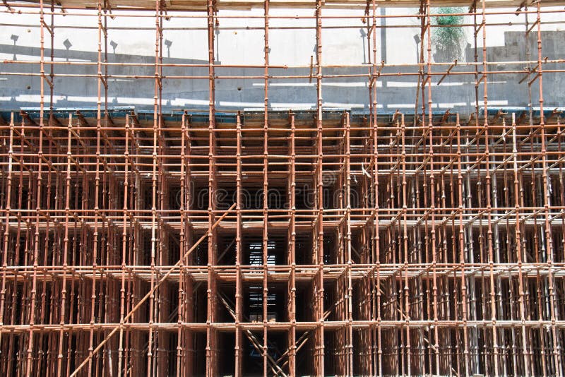 Construction Site Scaffolding Stock Photo - Image of brown, city: 70781490
