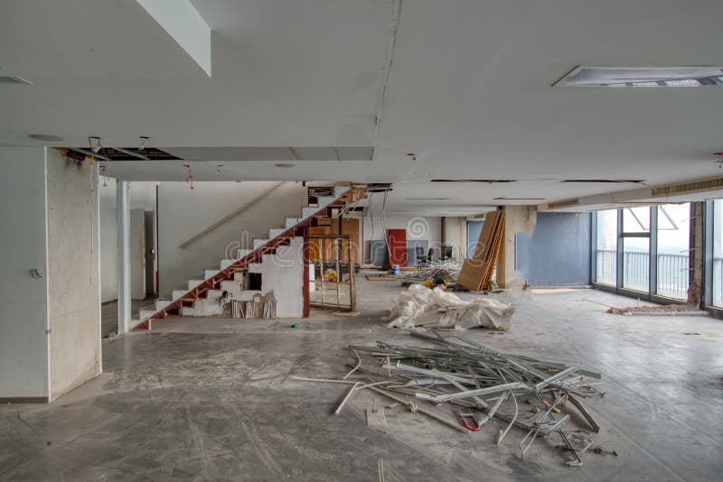 Construction Site Scene of Commercial Office Stock Photo - Image of ...