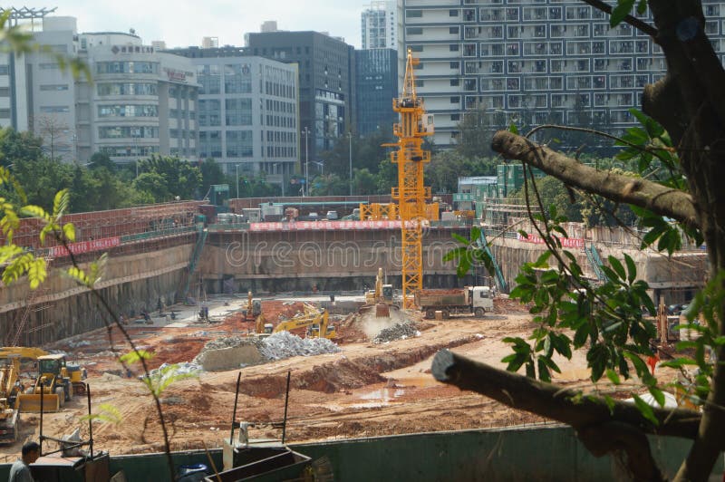 The Construction Site at the Shenzhen University, China Editorial ...