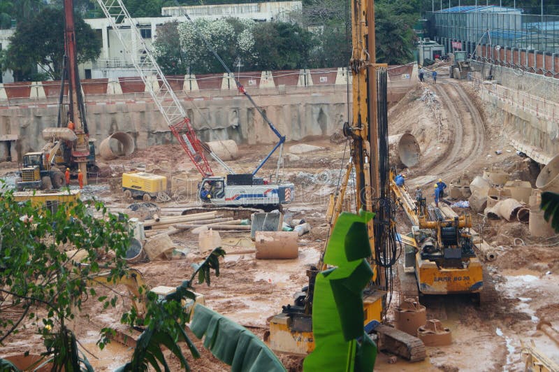 The Construction Site at the Shenzhen University, China Editorial Stock ...