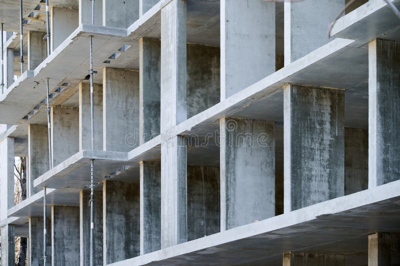 Construction Site Showcasing an Unfinished Concrete Building with ...