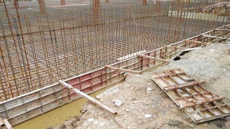 Construction Site Shown Ground Floor Steel Bars Design Used Ultimate ...
