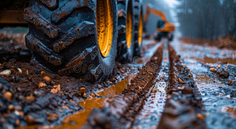 Excavator Track Marks Stock Photos - Free & Royalty-Free Stock Photos ...