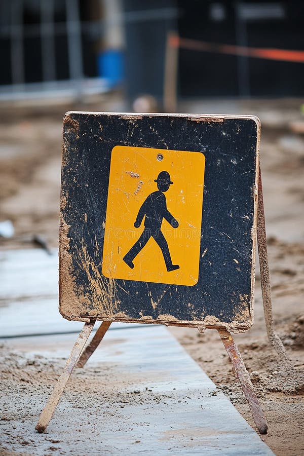 Construction Site Sign with Clearly Marked Safety Reminders for Workers ...