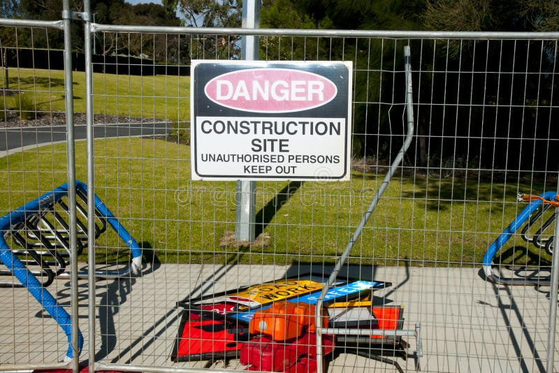 Construction Site Sign stock photo. Image of hard, build - 102738250