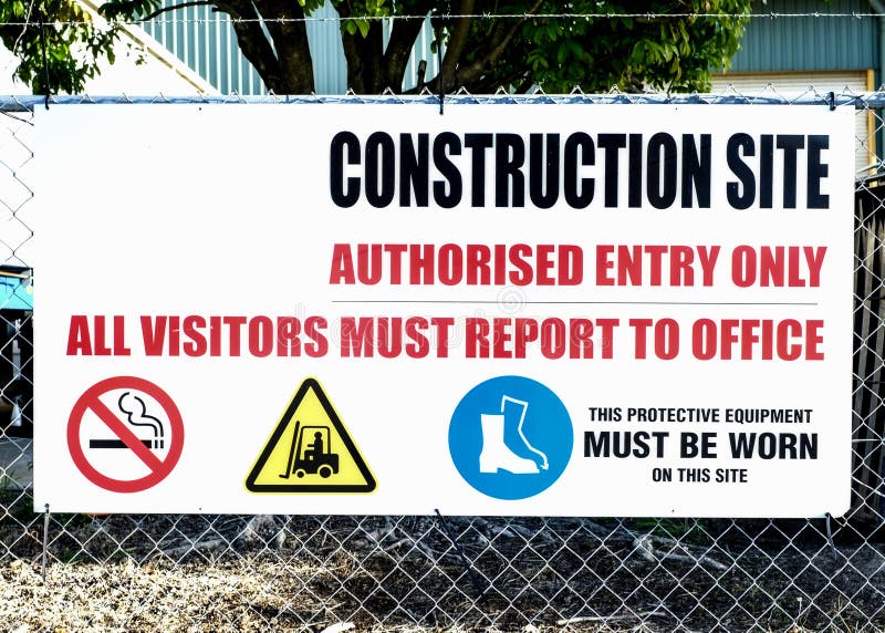 Construction Site Sign stock image. Image of site, environmental - 44630717