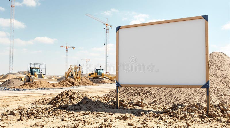 Construction Site Signboard for Real Estate Promotions, Building ...