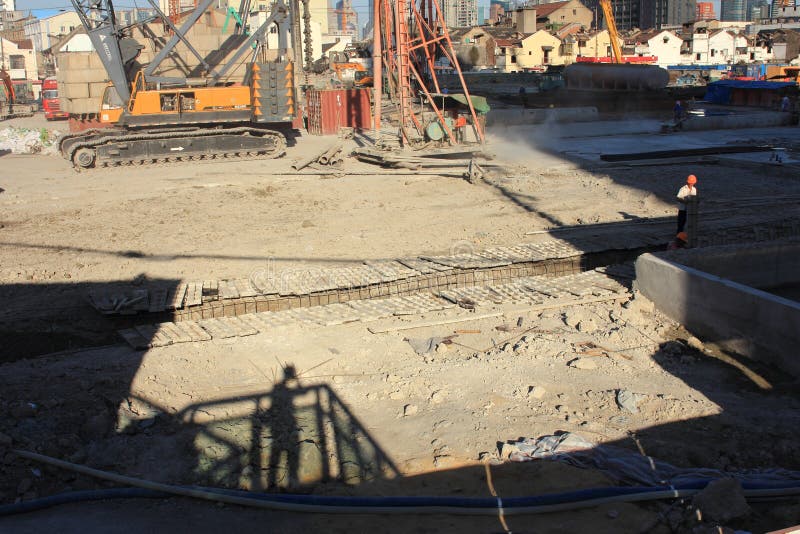 Construction site editorial photography. Image of local - 32929242