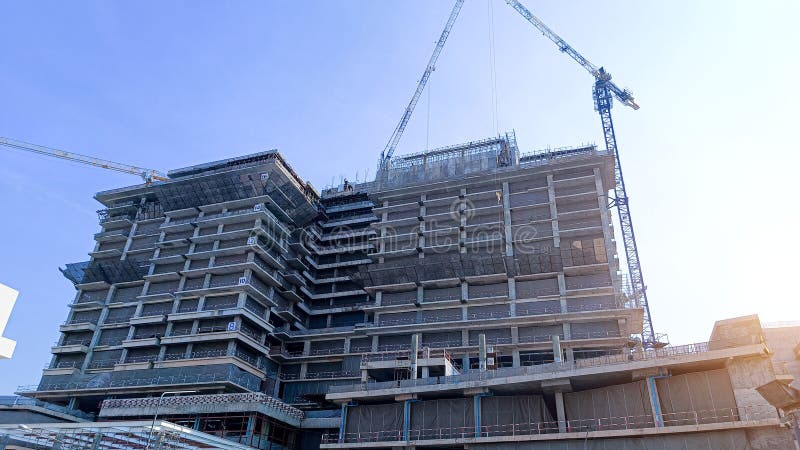 Construction Site. Construction of Skyscrapers Stock Photo - Image of ...