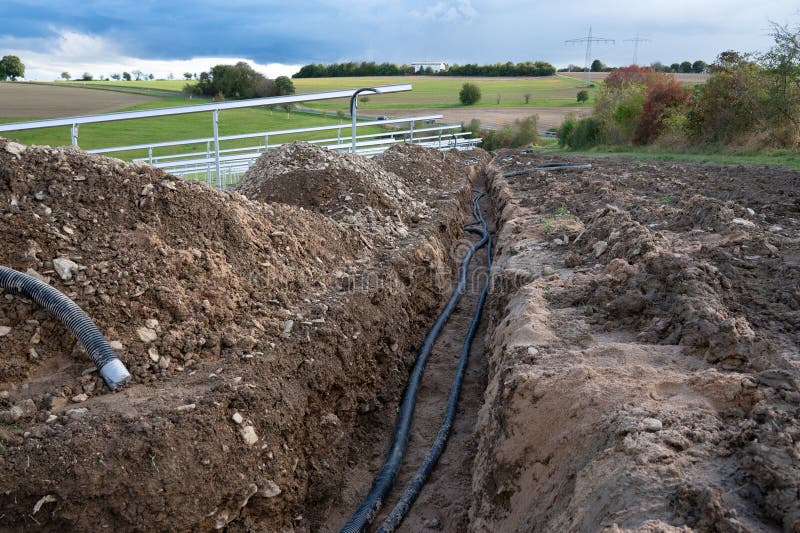 Construction Site for Solar Panel System, Transformation To Renewable ...