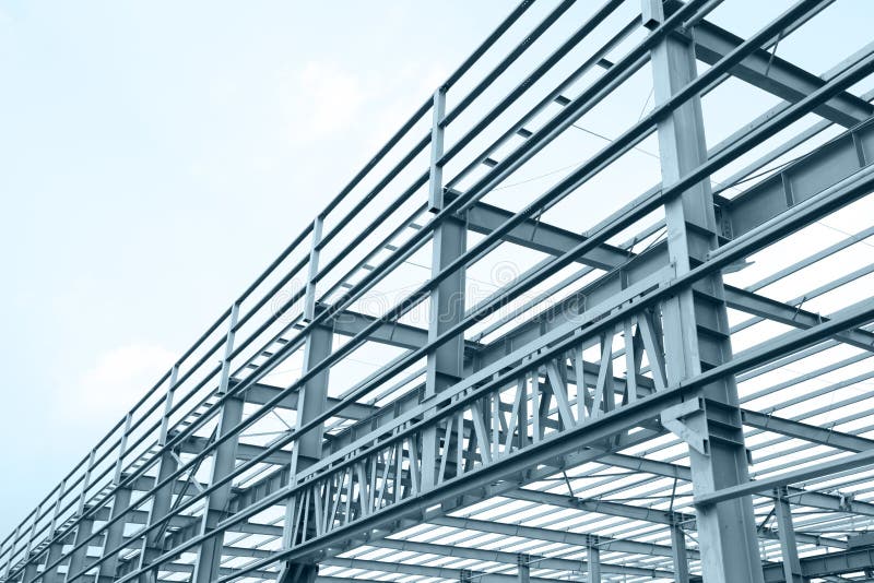 Steel Structure is Under Construction Stock Photo - Image of built ...