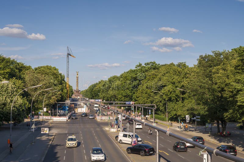 Construction Site on the Street of the 17th of June in Berlin Editorial ...
