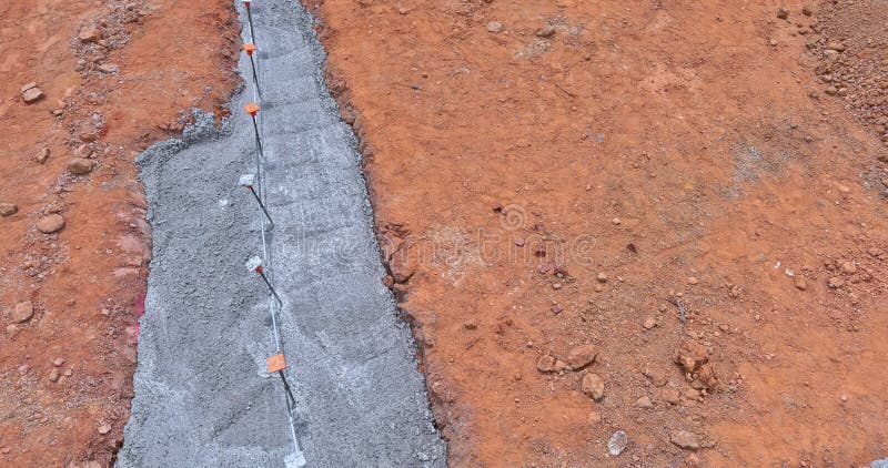 The Construction of a Strip Foundation Reinforcement Frame for a ...