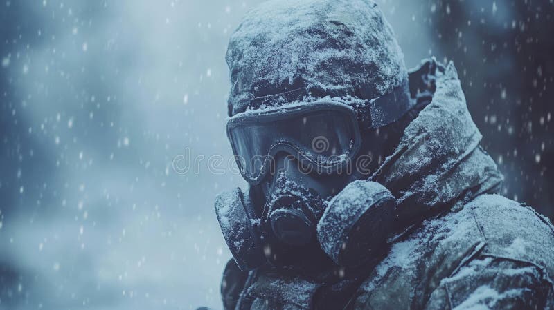 In a Construction Site, Surrounded by Large Amounts of Glass Wool Dust ...