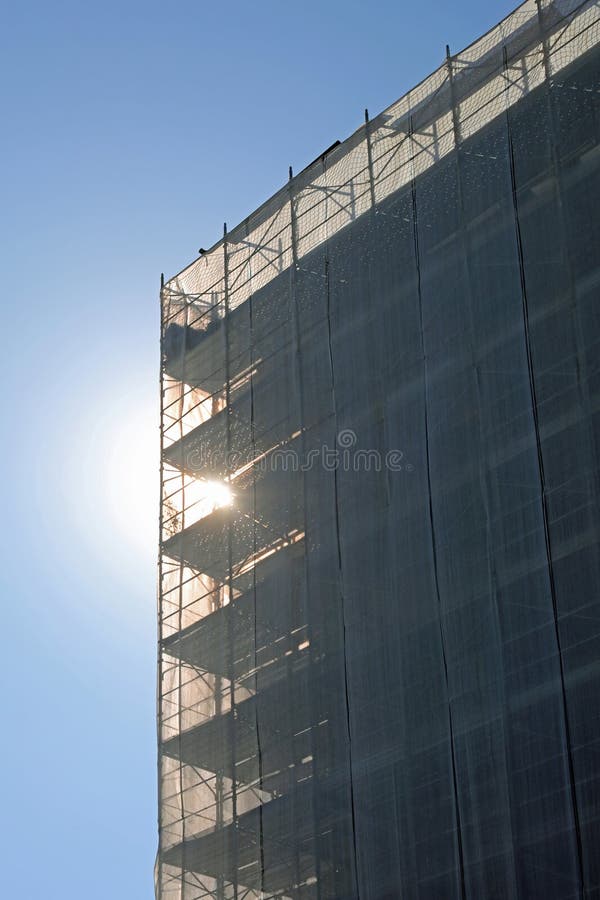 Construction Site of Tall Building with Thermal Insulation with ...