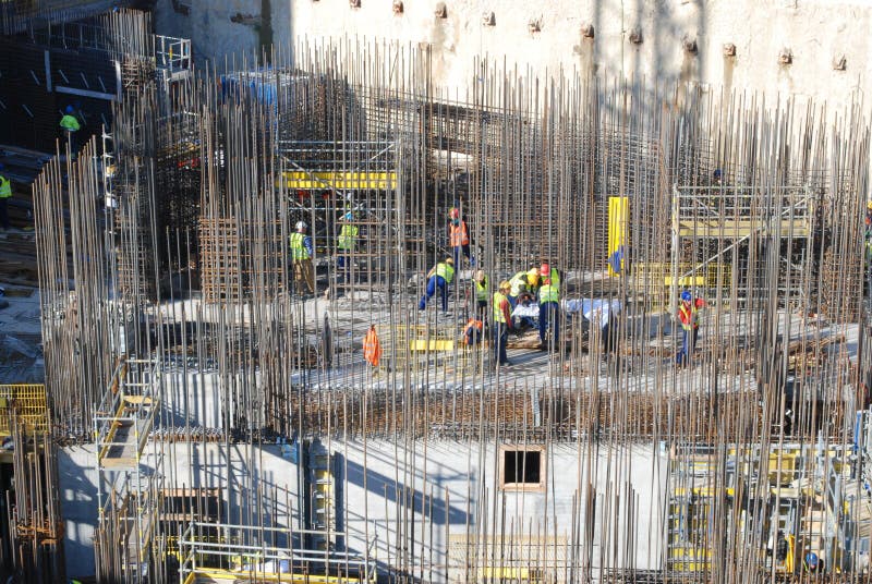On the Construction Site of a Tall Building Editorial Photo - Image of ...