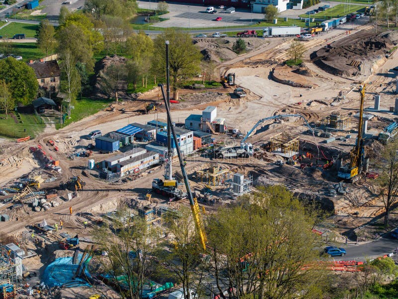 Construction Site 4th Phase Southern Bridge Riga Latvia Stock Photos ...