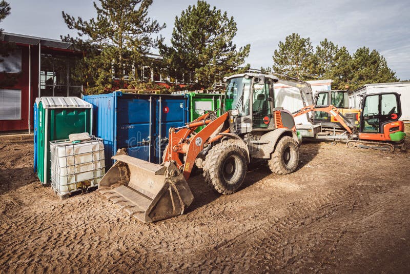 On a Construction Site There are Construction Machines Stock Photo ...