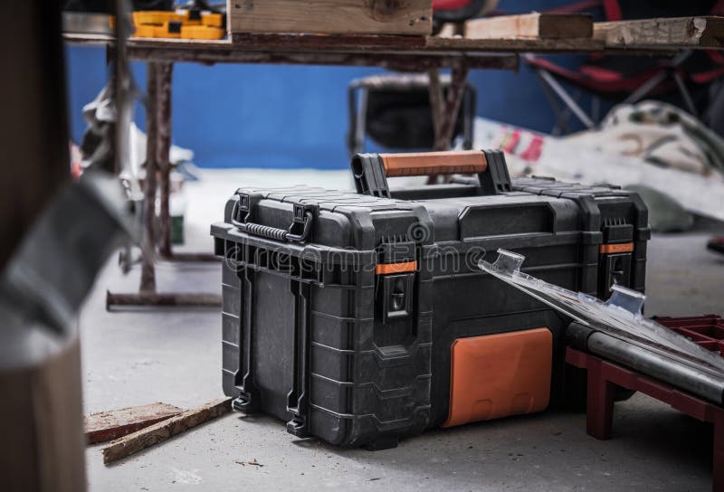 Construction Site Tools Box Stock Photo - Image of tool, apartment ...