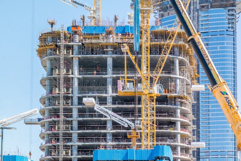 Construction Site, Tools, Crane and Building Under Construction ...