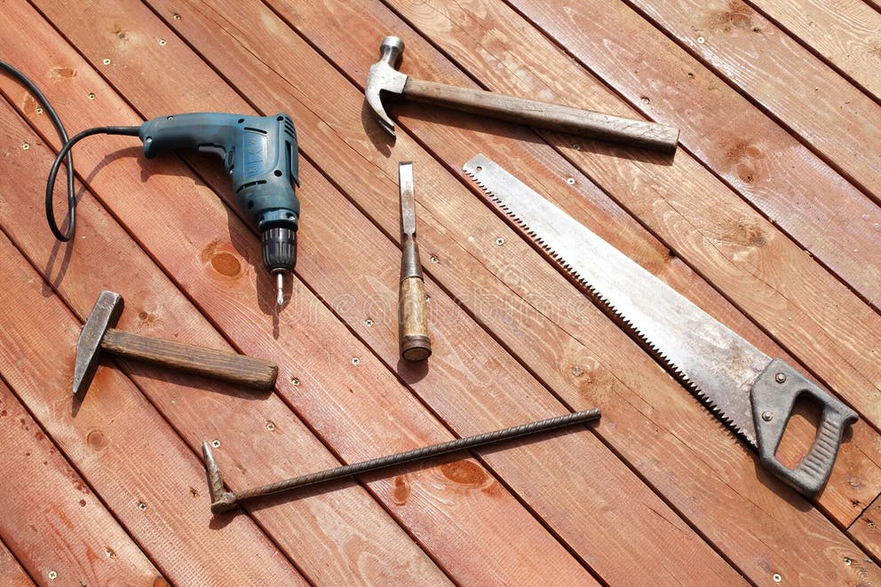 Construction Site and Tools Stock Photo - Image of electric, drill ...