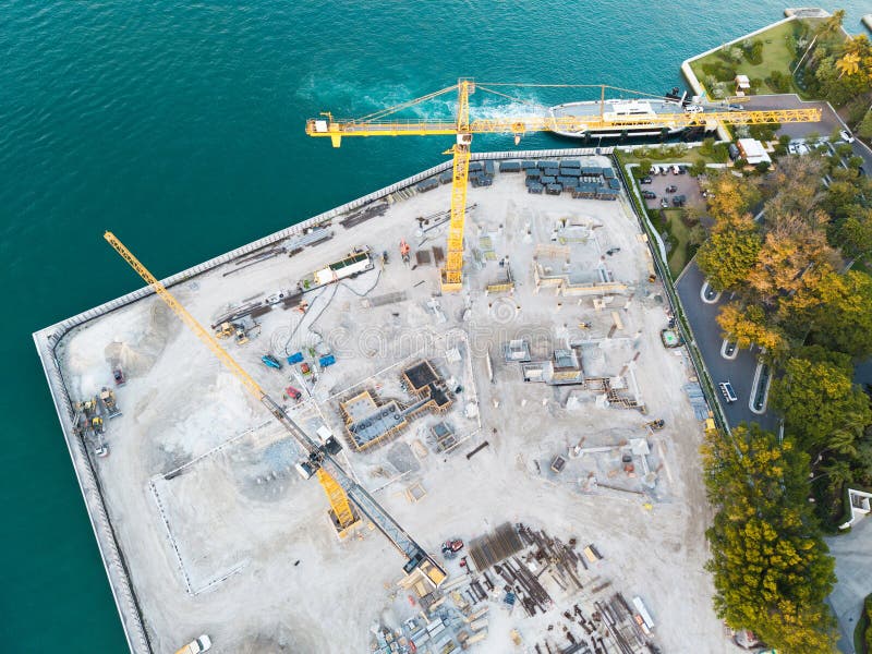 Construction Site. Structural Design Engineering at Building Site. Formwork Construction ...