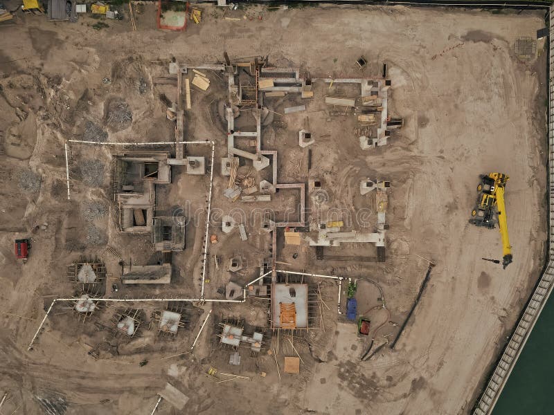 Construction Site Top View. Structural Design Engineering. Structure Engineering at Building ...