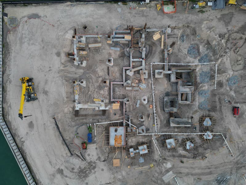 Construction Site Top View. Structural Design Engineering. Structure ...